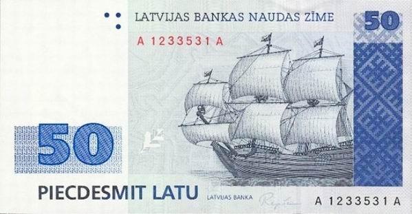 Latvijas papīra nauda krāsās - Spoki